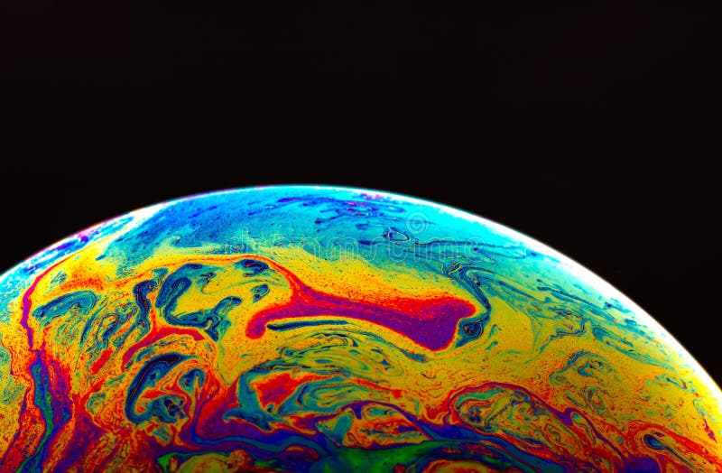 Virtual Reality Space with Abstract Multicolor Psychedelic Planet ...