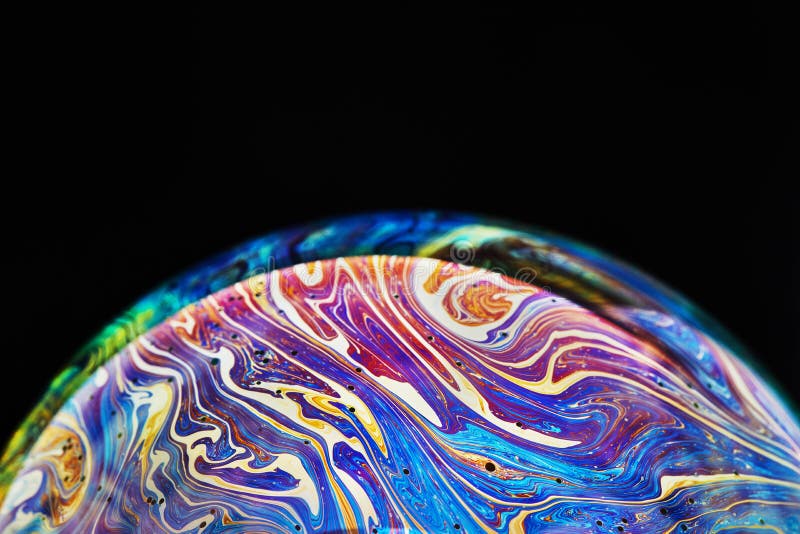 Virtual Reality Space with Abstract Multicolor Psychedelic Planet ...