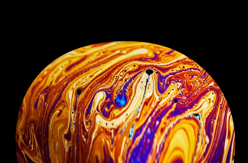 Virtual Reality Space with Abstract Multicolor Psychedelic Planet ...