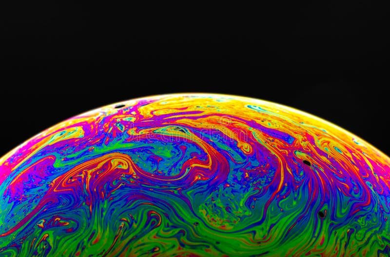 Virtual Reality Space with Abstract Multicolor Psychedelic Planet ...