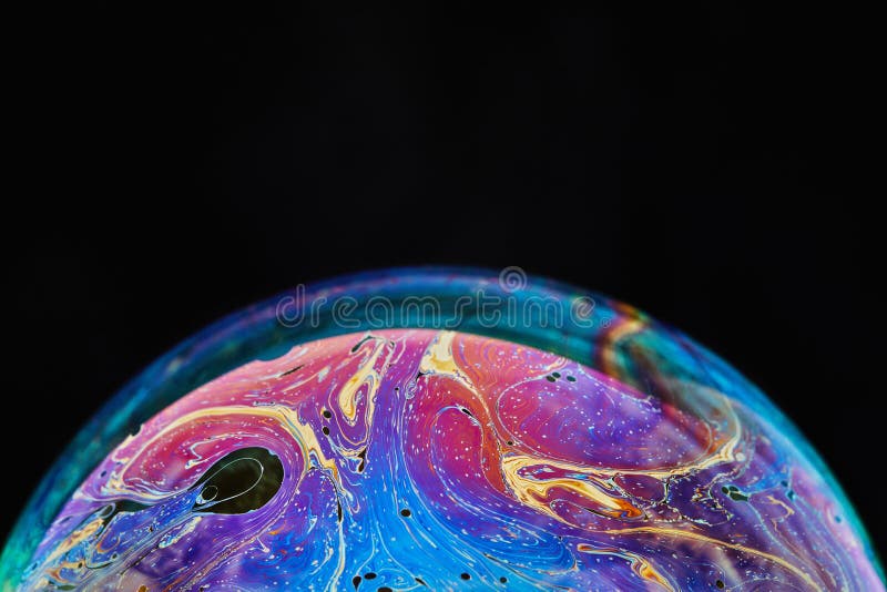 Virtual Reality Space with Abstract Multicolor Psychedelic Planet ...