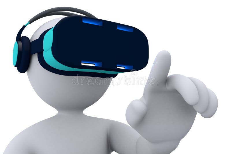 Virtual Reality - Stickman-2 Stock Illustration - Illustration of ...