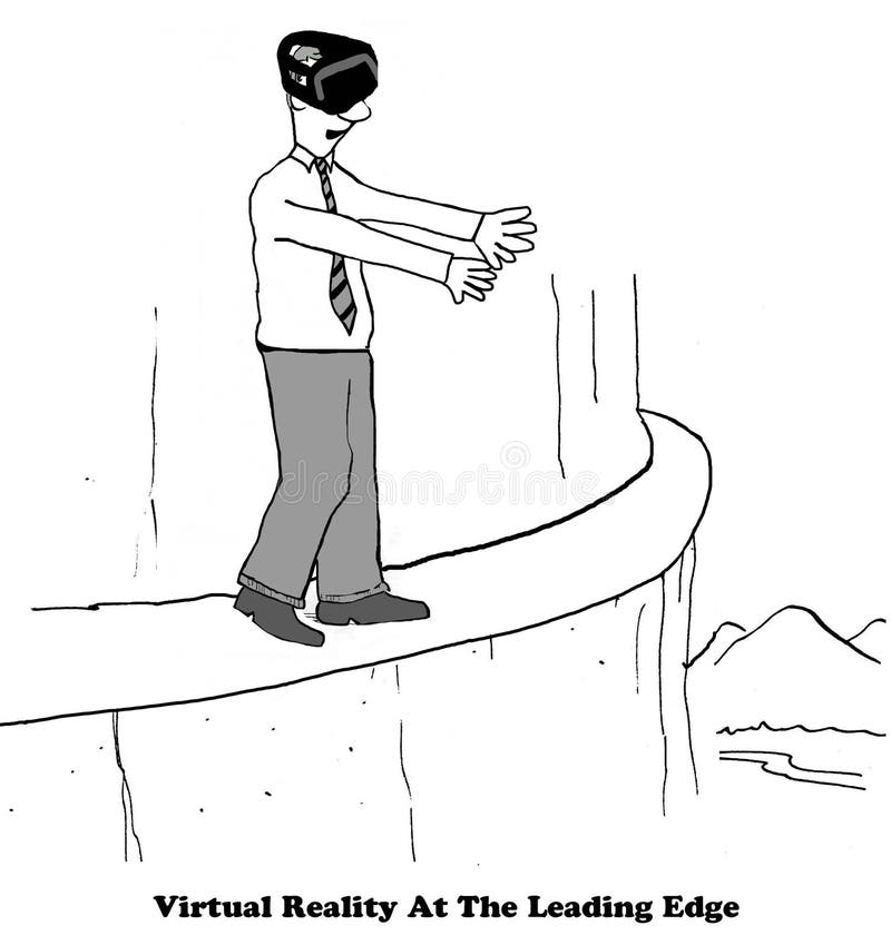 Virtual Reality stock illustration. Illustration of cartoons - 69148441