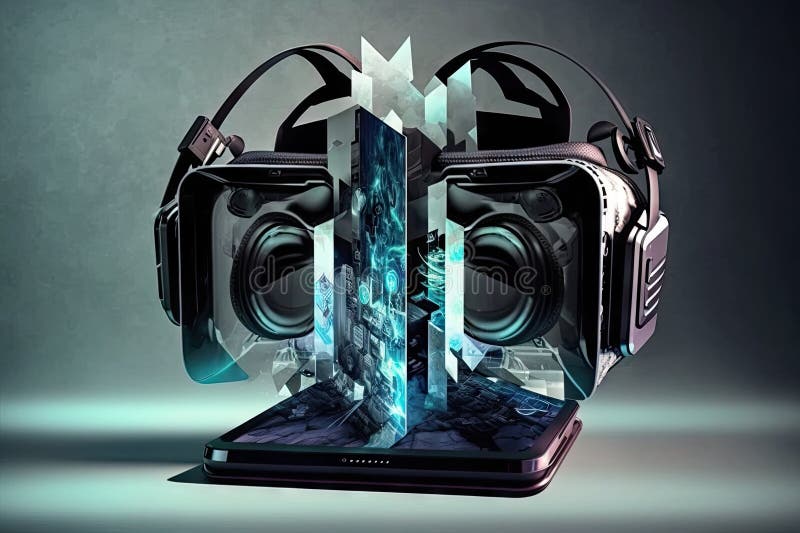 Virtual Reality Technology with Gaming Tablet Vr Headset Double ...
