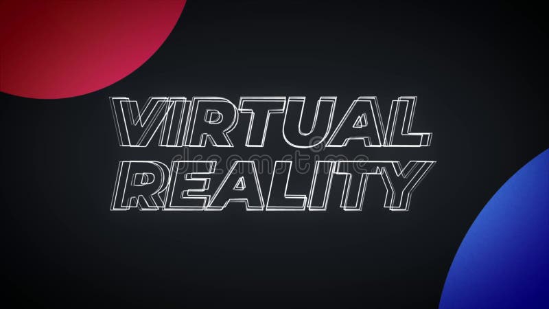 Virtual Reality Text Animation Background Stock Footage - Video of ...