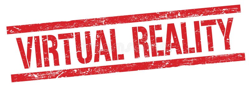 VIRTUAL REALITY Text on Red Grungy Rectangle Stamp Stock Image - Image ...