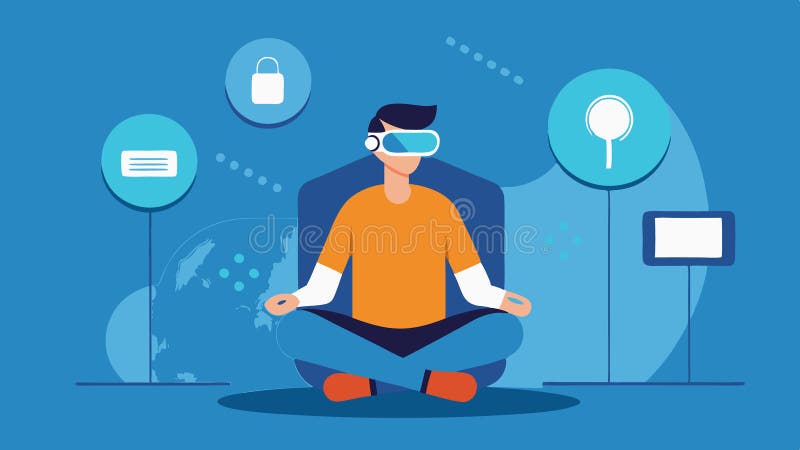 Virtual Reality in Therapy a Patient Sitting with VR Goggles on ...