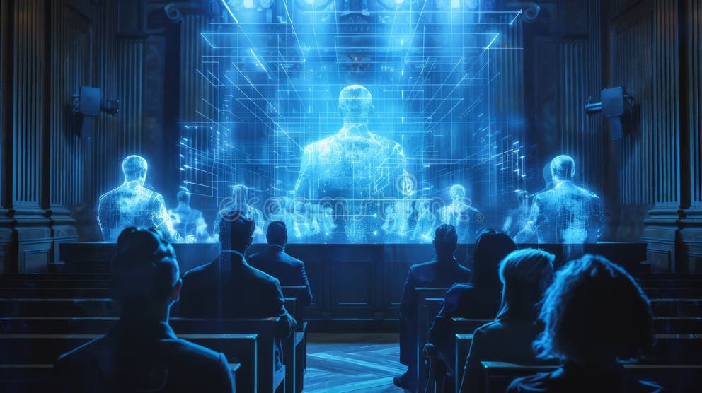 Virtual Reality Trial with Holographic Figures Showcasing Augmented ...
