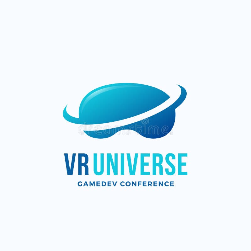 Virtual Reality Universe Abstract Vector Icon, Sign, or Logo Template ...