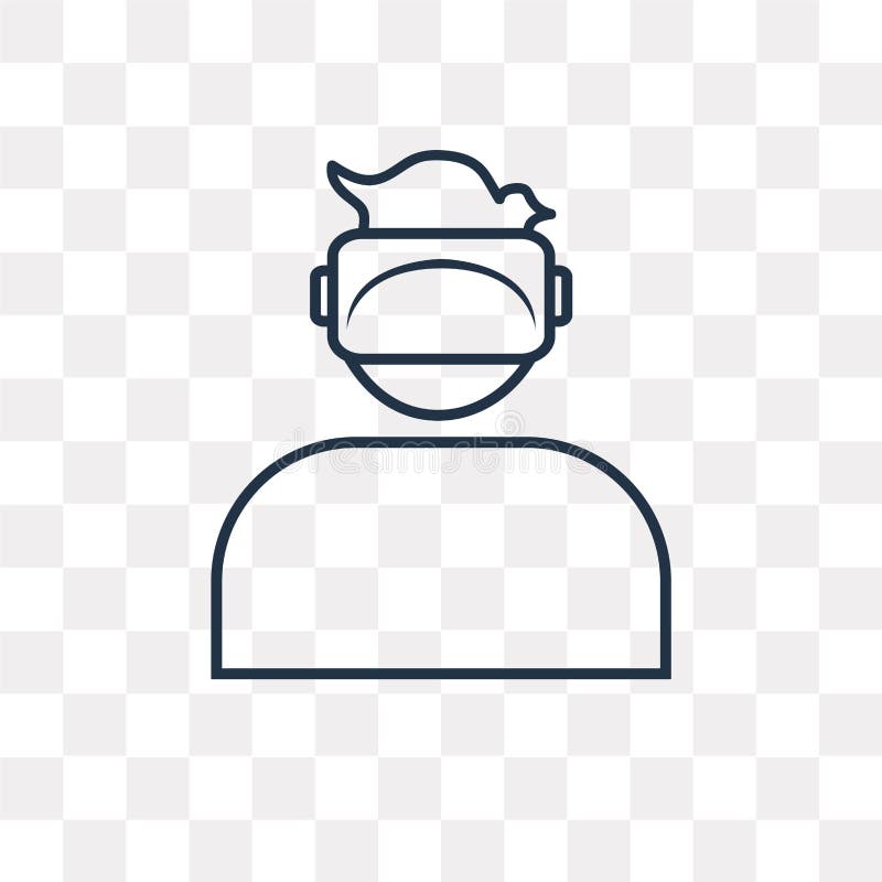 Virtual Reality Vector Icon Isolated on Transparent Background, Stock ...