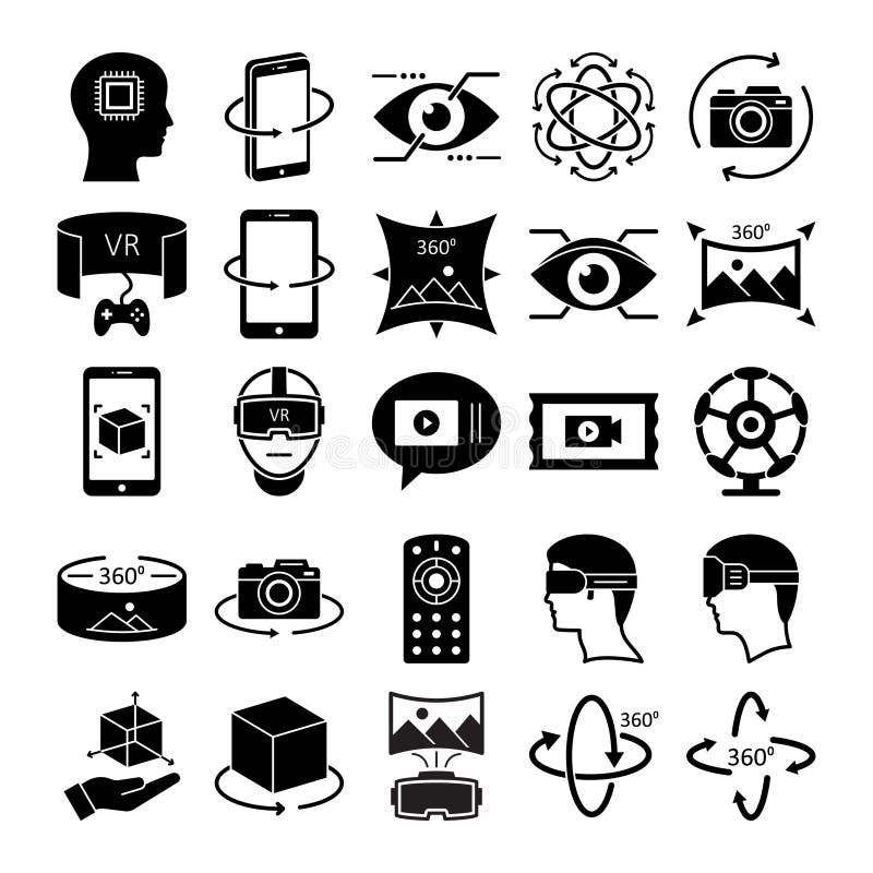 Virtual Reality Vector Icons Set Every Single Icons Can Be Easily ... Virtual Reality Vector Icons Set Every Single Icons Can Be Easily ...