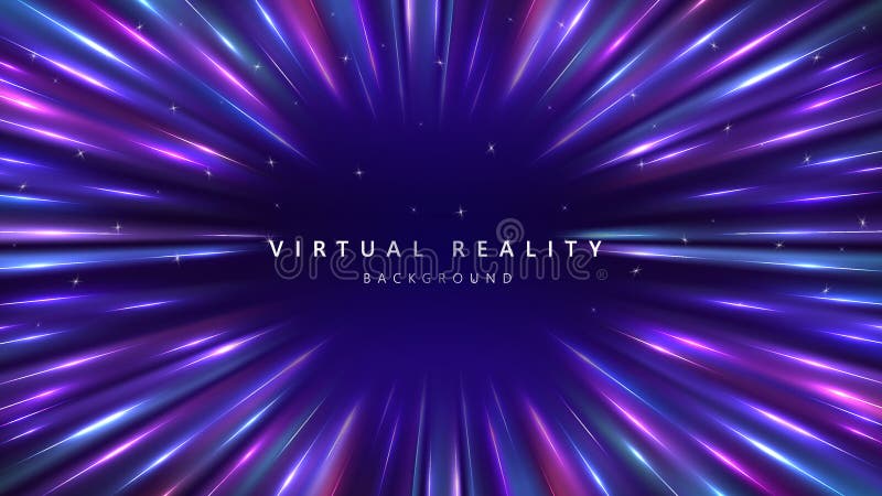 Virtual Reality VR Background with Zoom Effect Background Stock Image ...