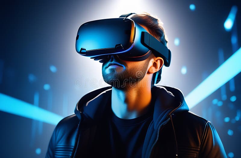 Virtual Reality or VR Experience with Immersing in Digital Environment ... Virtual Reality or VR Experience with Immersing in Digital Environment ...
