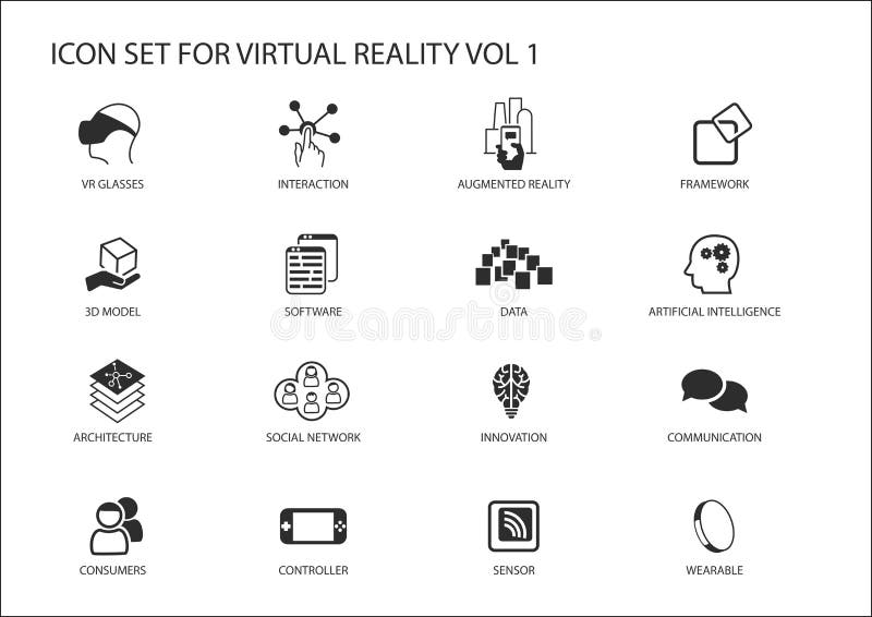 Vr icon stock vector. Illustration of reality, design - 56489022