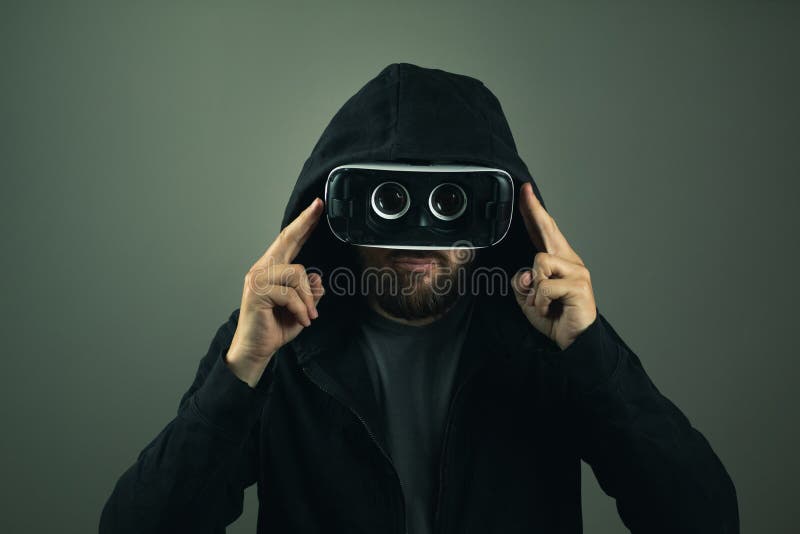 Virtual Reality Web Hacker. Identity Theft on the Internet Stock Image ...