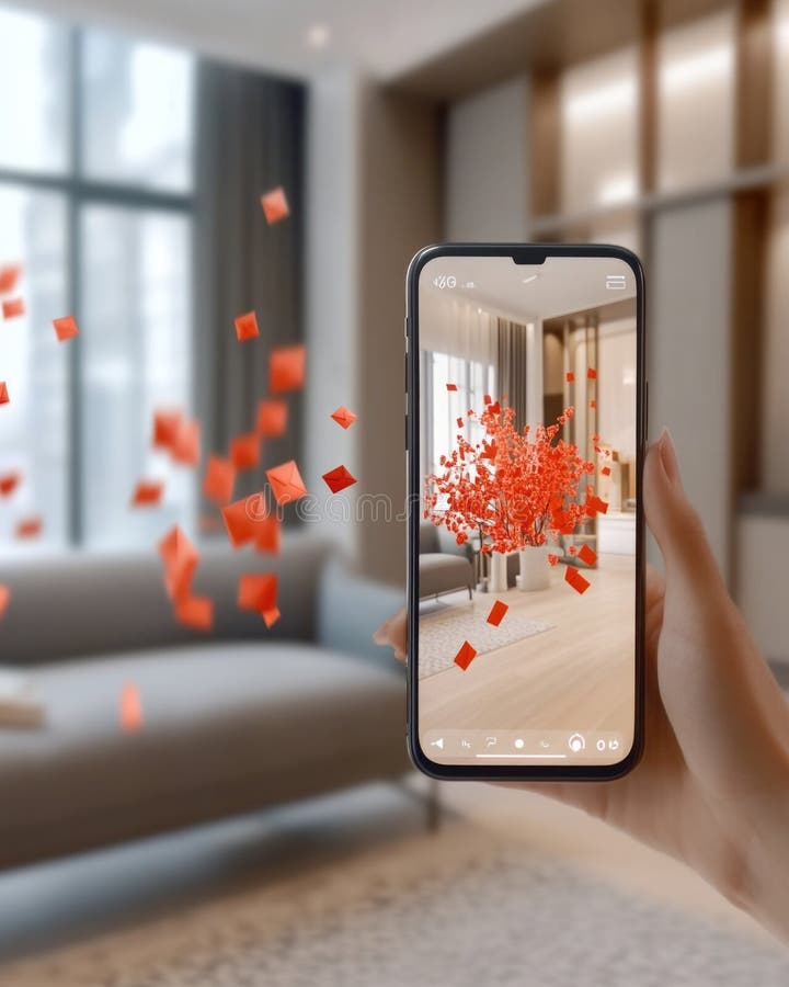 Augmented Reality Shapes Enhancing Modern Interior Design in Living ...