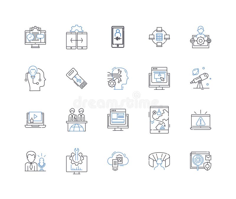 Virtual Refined Line Icons Collection. Immersive, Innovative, Dynamic ...