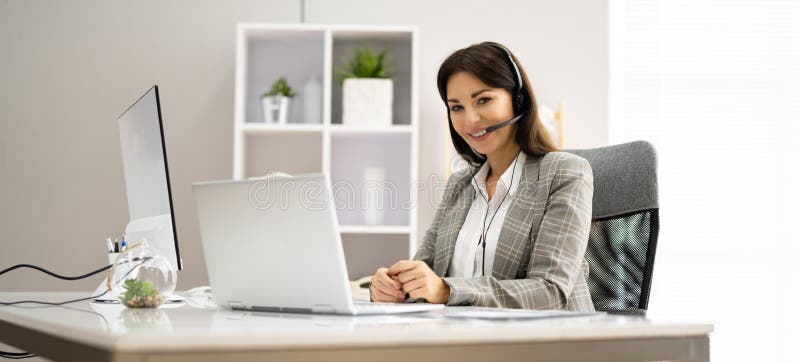 Virtual Remote Video Call with Staff Stock Photo - Image of enjoy ...