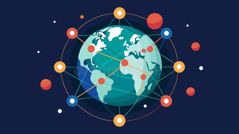 A Virtual Representation of Global Data Streams As a Web of Interconnected Threads on a Sphere ...