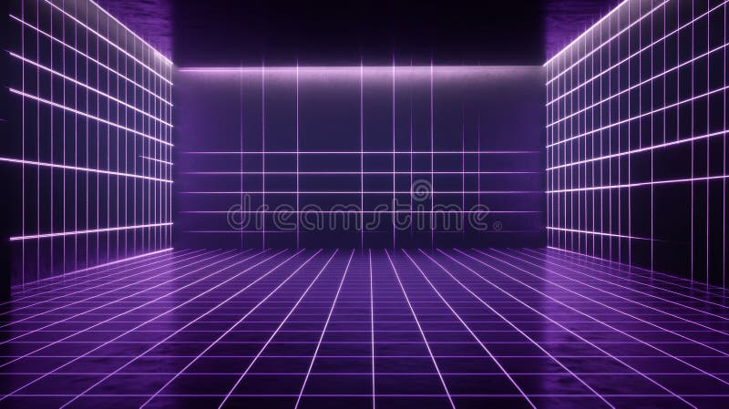 Virtual Retro Wave Background. Perfect TV Backdrop for Tech Shows or ...