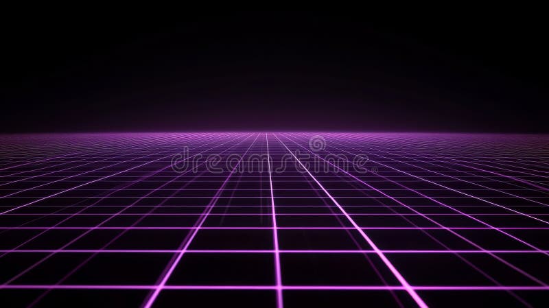 Virtual Retro Wave Background for TV Shows or Technology Events. 3D ...