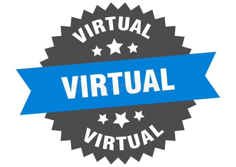 Virtual Round Ribbon Isolated Label. Virtual Sign Stock Vector ...