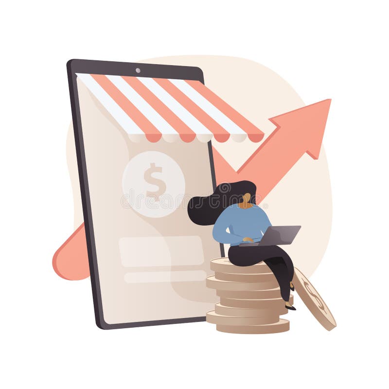 Virtual Sales Abstract Concept Vector Illustration. Stock Vector ...