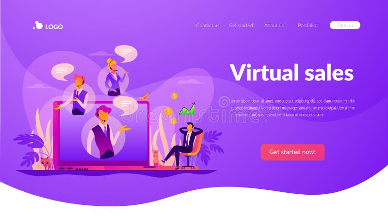 Remote Sales Virtual Sales Stock Illustrations – 138 Remote Sales ...