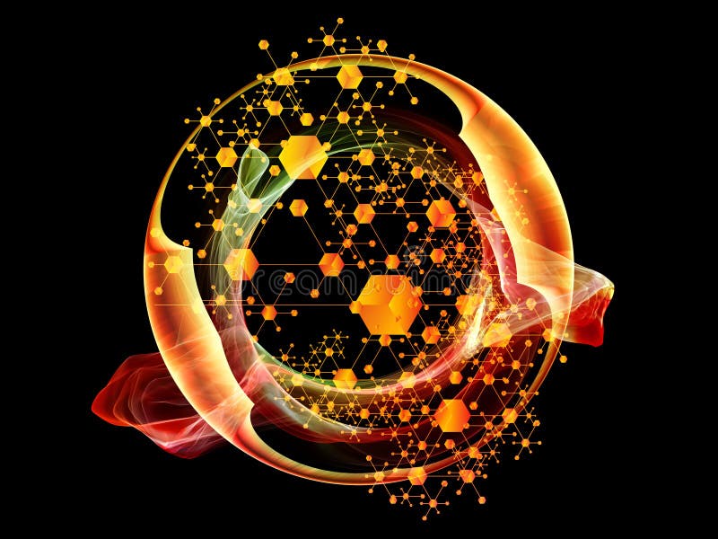 Virtual Science stock illustration. Illustration of crystal - 215710111