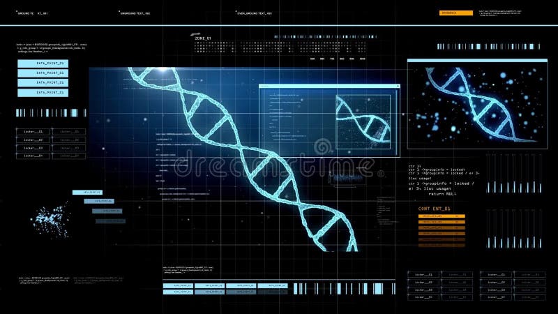 Virtual Screen with Dna Molecule Stock Video - Video of biochemistry ...