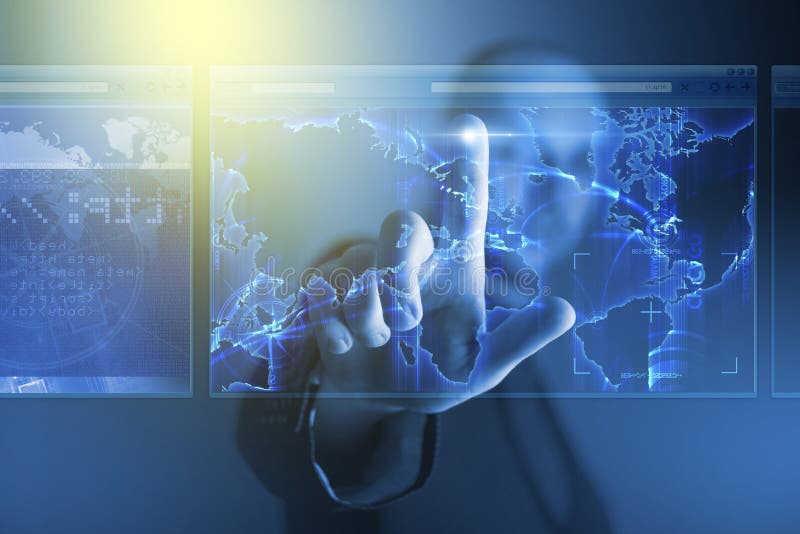Virtual Screen Works stock image. Image of operating - 35501265 Virtual Screen Works stock image. Image of operating - 35501265
