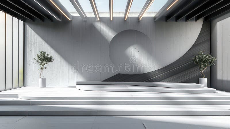 Virtual Set for a Corporate Webinar Stock Illustration - Illustration ...