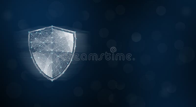 Virtual Shield from the Network. Cyber Security Concept Stock ...