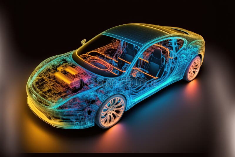 Digital Model Electric Car Stock Illustrations – 441 Digital Model ...