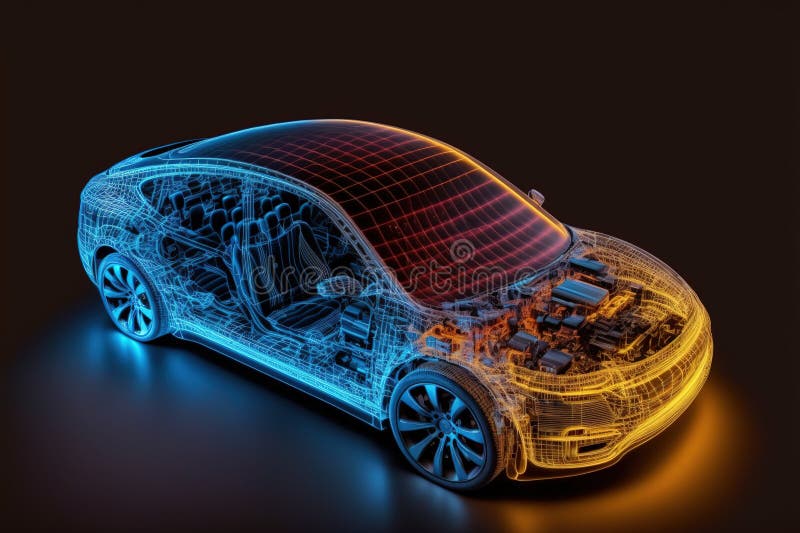 Digital Model Electric Car Stock Illustrations – 441 Digital Model ...