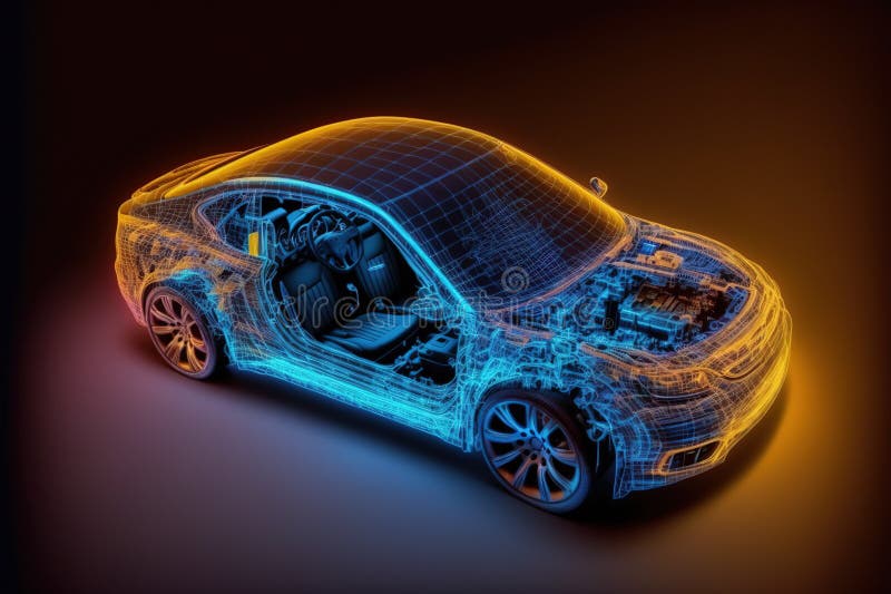 Digital Model Electric Car Stock Illustrations – 441 Digital Model ...