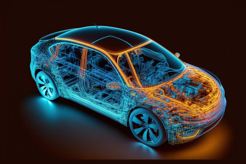 Digital Model Electric Car Stock Illustrations – 441 Digital Model ...