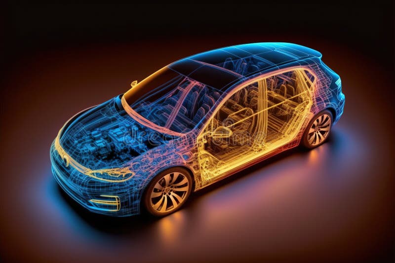 Digital Model Electric Car Stock Illustrations – 441 Digital Model ...