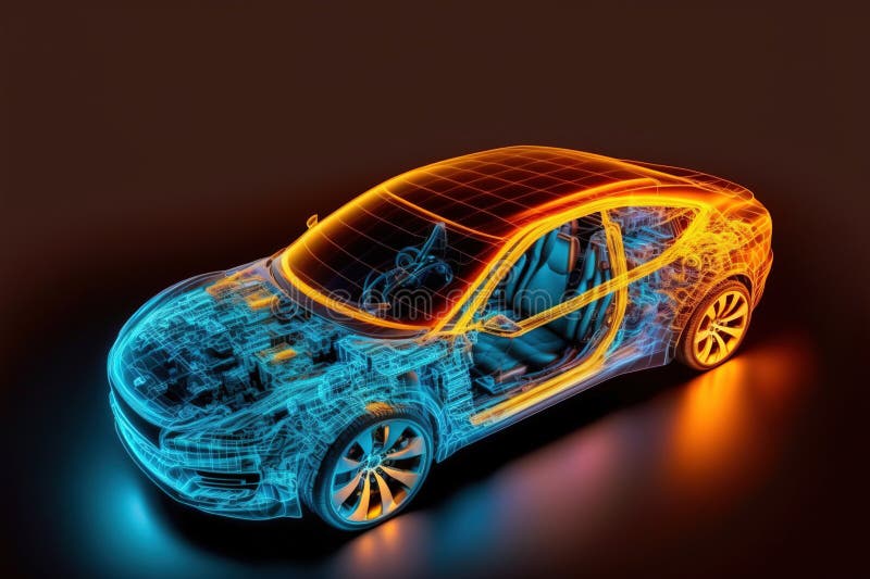 Digital Model Electric Car Stock Illustrations – 441 Digital Model ...