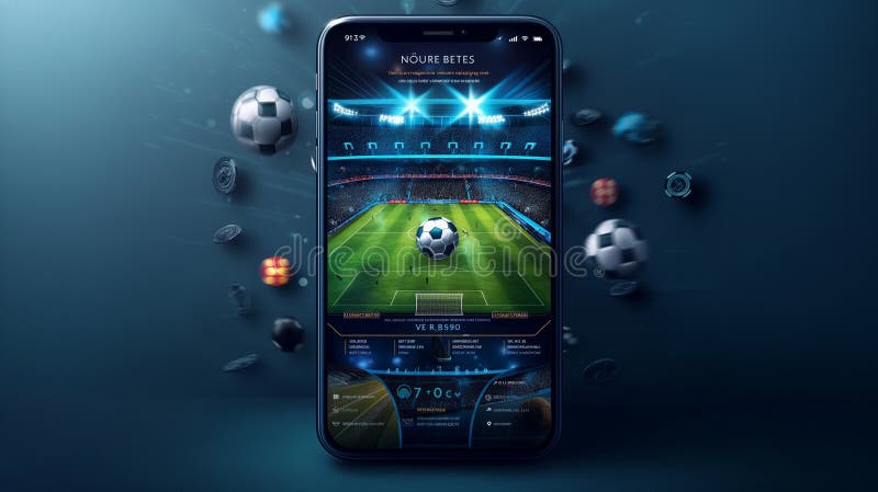 Virtual Soccer Experience. Generative AI Stock Illustration ...