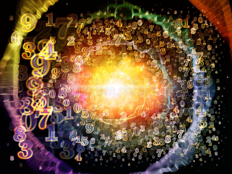 Virtual Source of Numbers stock illustration. Illustration of ...