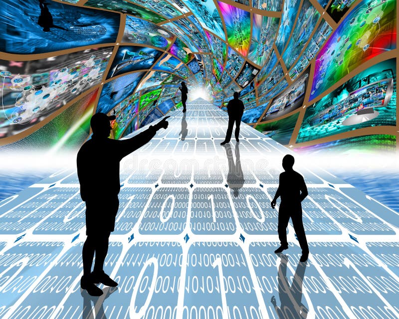 Virtual space stock illustration. Illustration of interface - 41350563