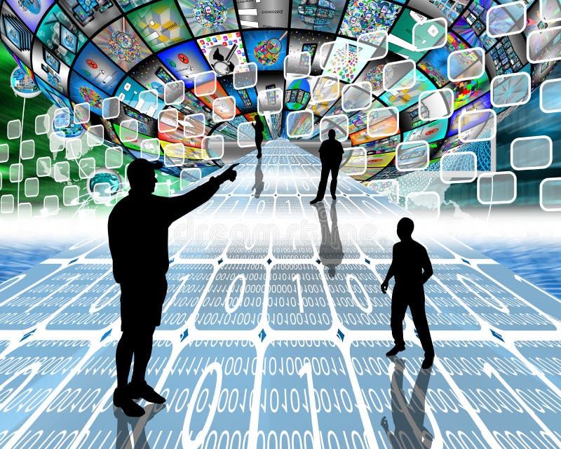 Virtual space stock illustration. Illustration of internet - 41350684