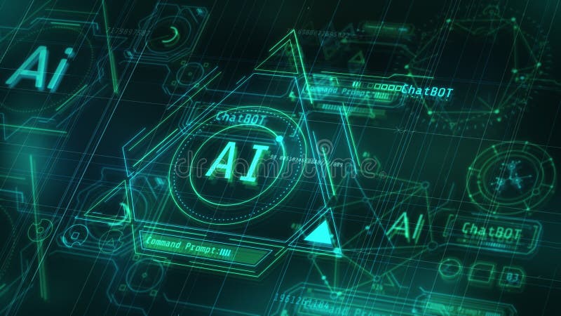 In Virtual Space, AI Works with DNA Data. 3D Render Stock Footage - Video of infographic, data ...