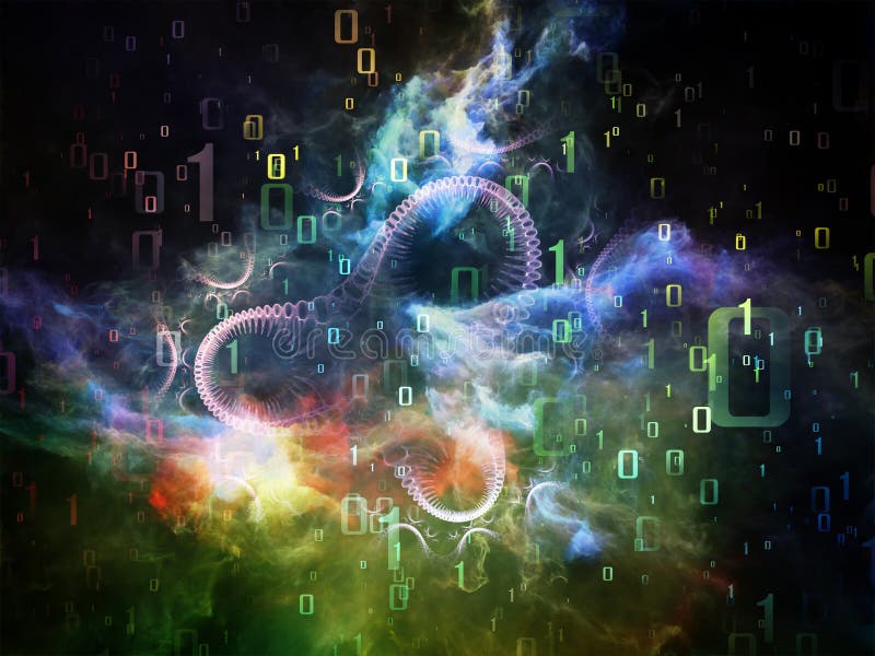 Virtual Space Geometry stock illustration. Illustration of light ...