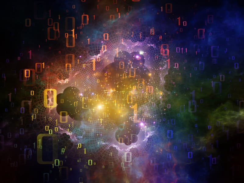 Virtual Space Geometry stock illustration. Illustration of science ...