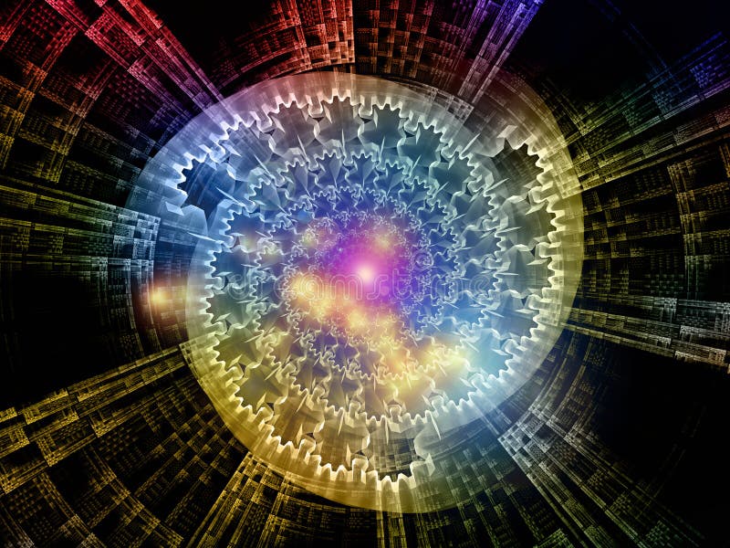 Virtual Space Geometry stock illustration. Illustration of background ...