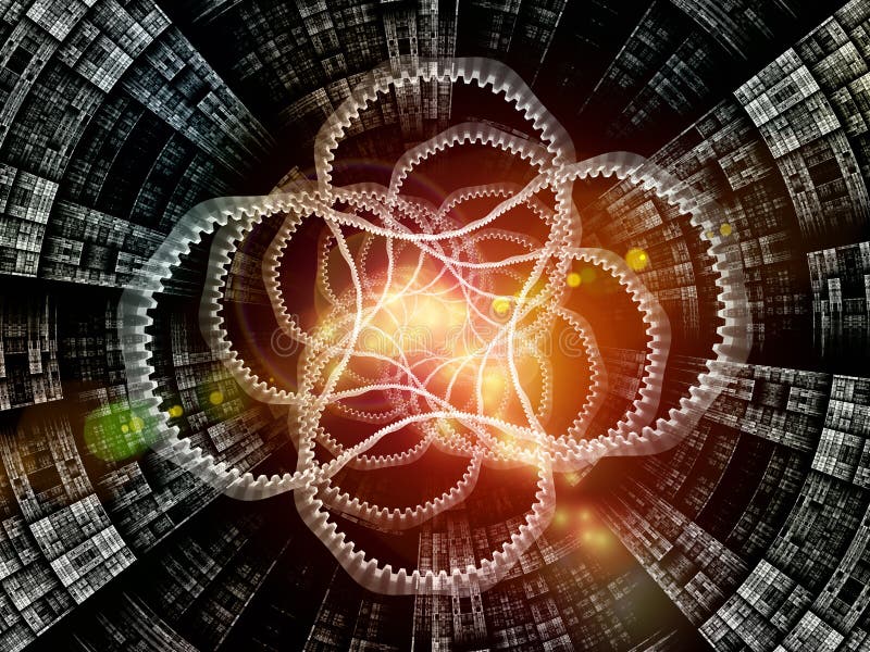 Virtual Space Geometry stock illustration. Illustration of rendering ...