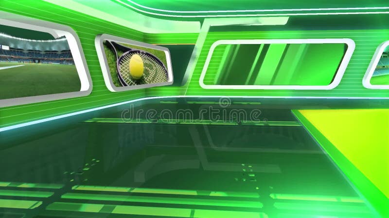 Virtual Sports Studio Set Background Stock Footage - Video of floor ...
