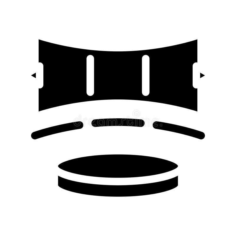 Virtual Stage Glyph Icon Vector Illustration Stock Vector ...